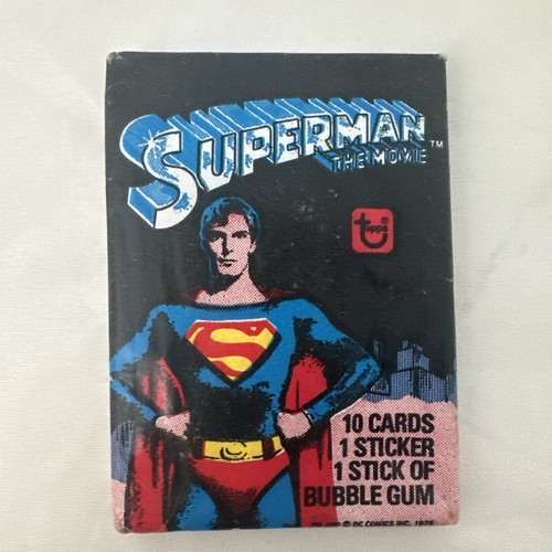SUPERMAN 1978 Topps Cards Series 1 Unopened Wax Pack (1 pack) Excellent ...