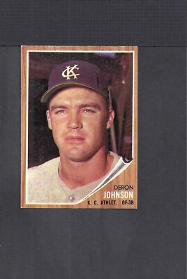 1962 TOPPS #82 DERON JOHNSON-5--KC A'S--NO CREASES--EX/MT/NR/MT++ | eBay