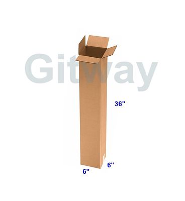 25 Pc 6x6x36 Tall Long Cardboard Shipping Golf Club Driver Pole Box ...