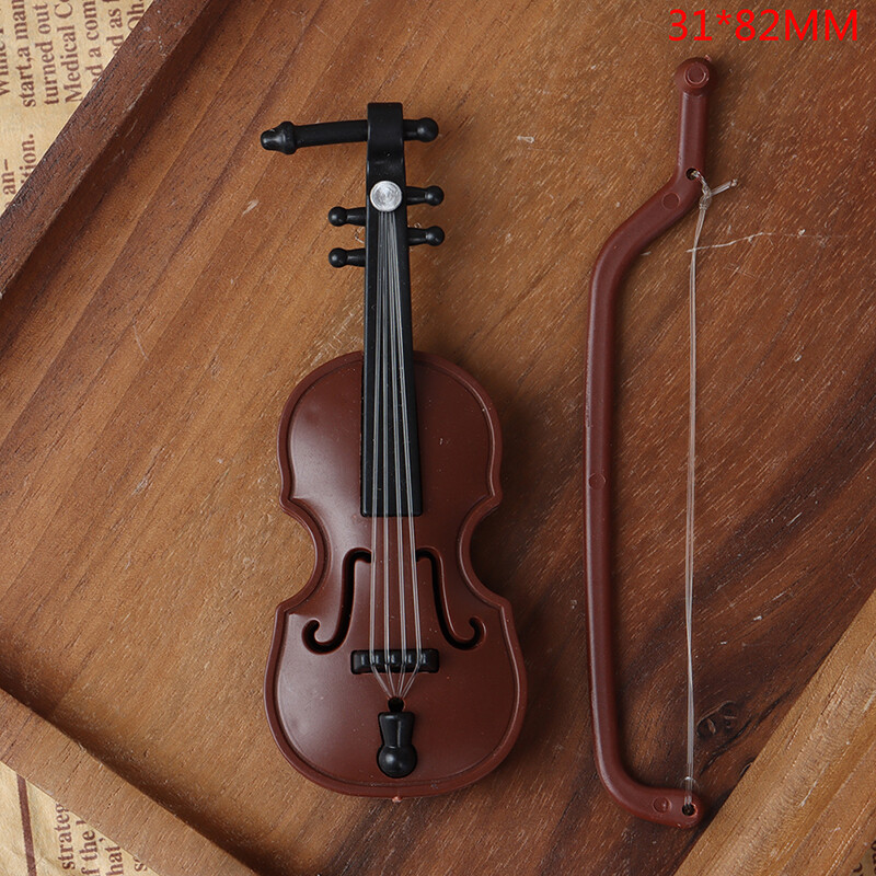 1 Set Mini Plastic Violin Dollhouse Decorative Crafts Music InstrumentB ...