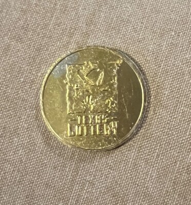 Lucky Vintage Texas Lottery Aluminum Coin Gold - Scratch Offs & Lotto ...
