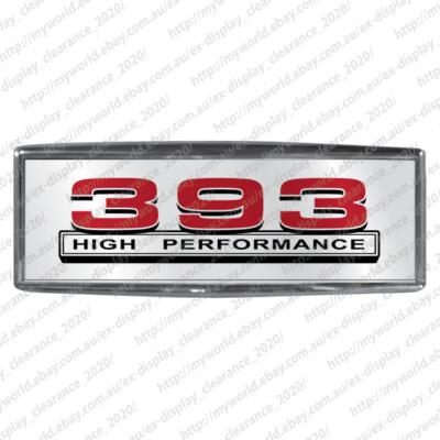 393 HIGH PERFORMANCE BADGE EMBLEM CONSOLE DASH -100 MM X 38 MM ABS ...