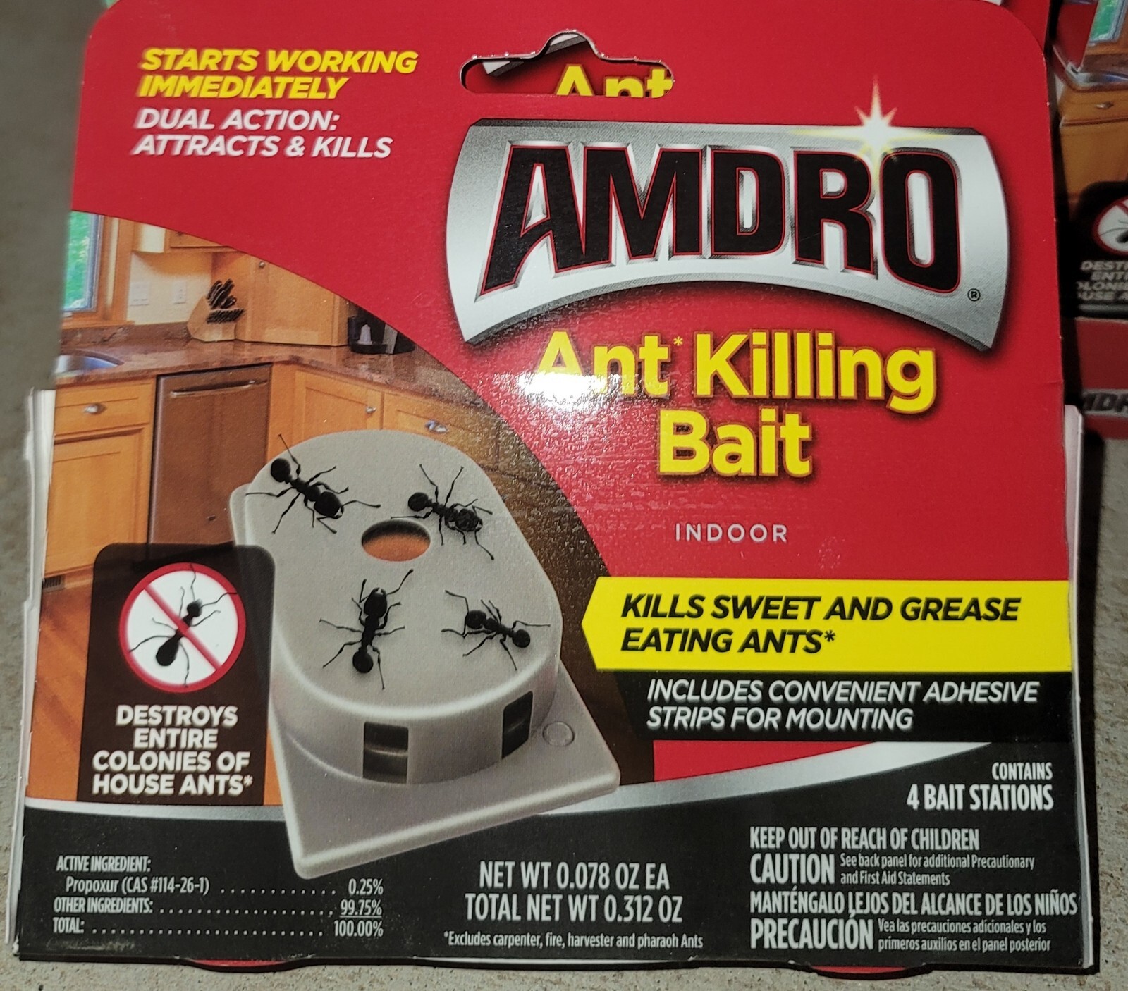 Lot Of 3) Amdro Ant Killing Bait Indoor Use NEW/SEALED*** 813576004392 ...