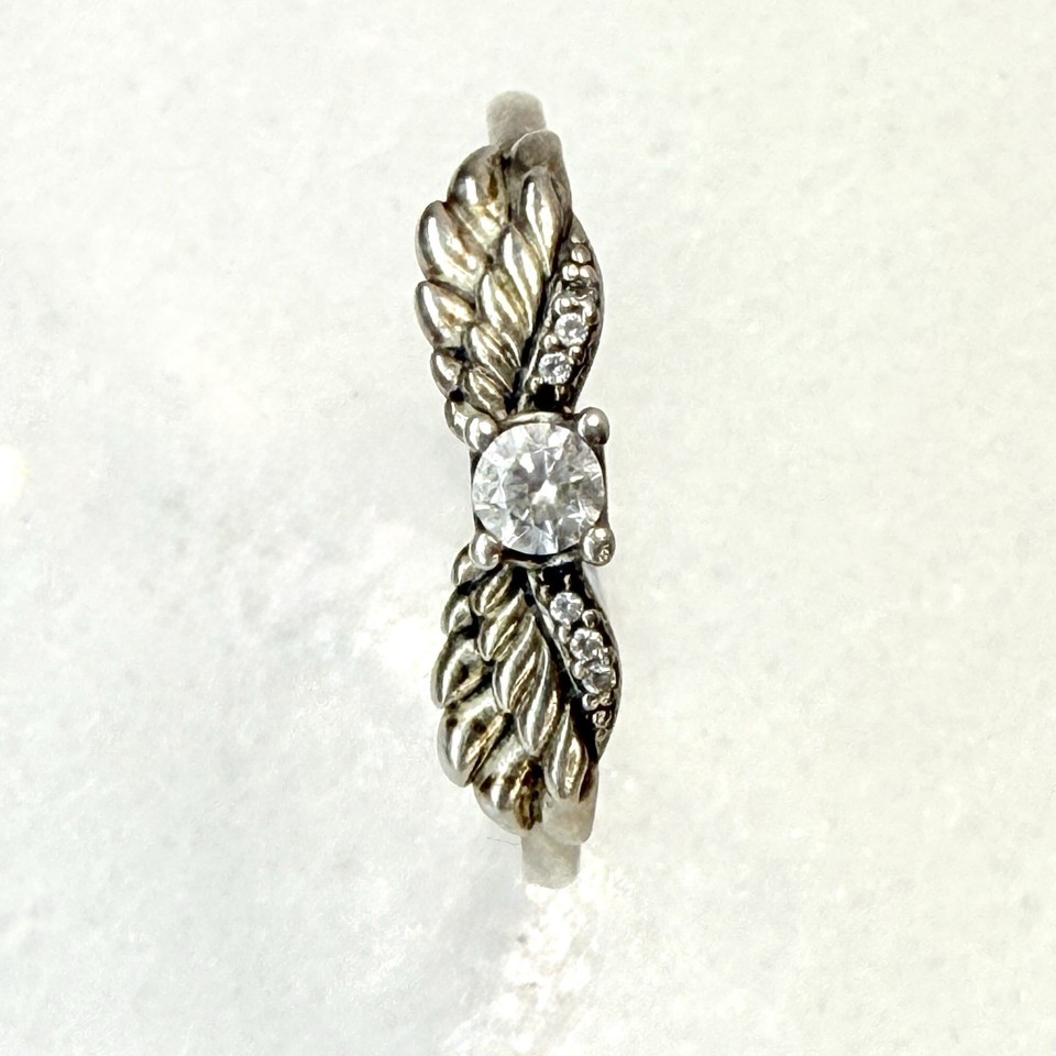 Pandora Angel Wing Ring – Pavé Design | S925 ALE 54, Size N/US 6.5 ...