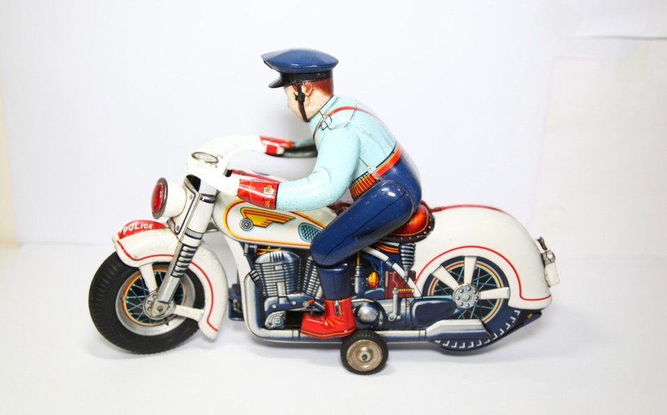 Modern Toys Japan Highway Patrol Police Motorcycle - Tinplate Working ...