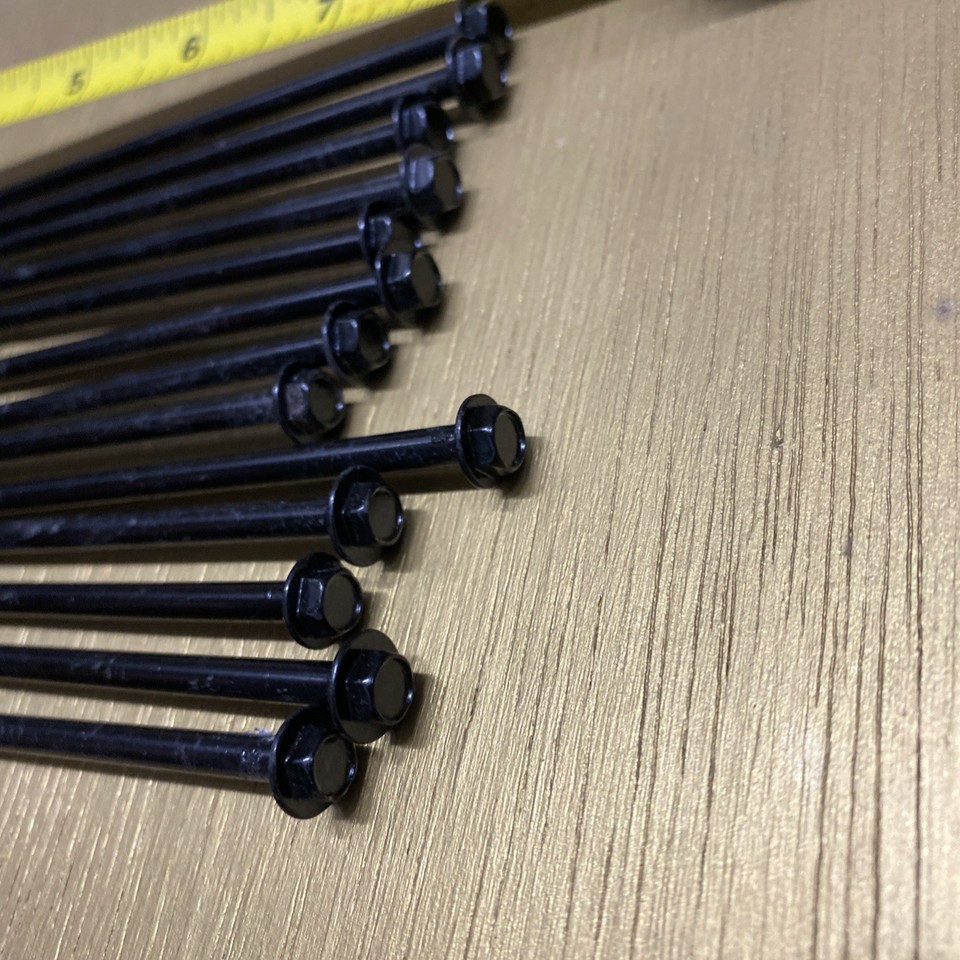 12 Black TIMBER LOG SCREWS: Hex Drive Screws - Heavy Duty Log Timber ...