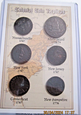 6 Colonial Coin Replicas - can be used as an Educational Resource! | eBay