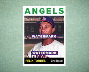 Felix Torres Los Angeles Angels 1964 Style Custom Baseball Art Card | eBay