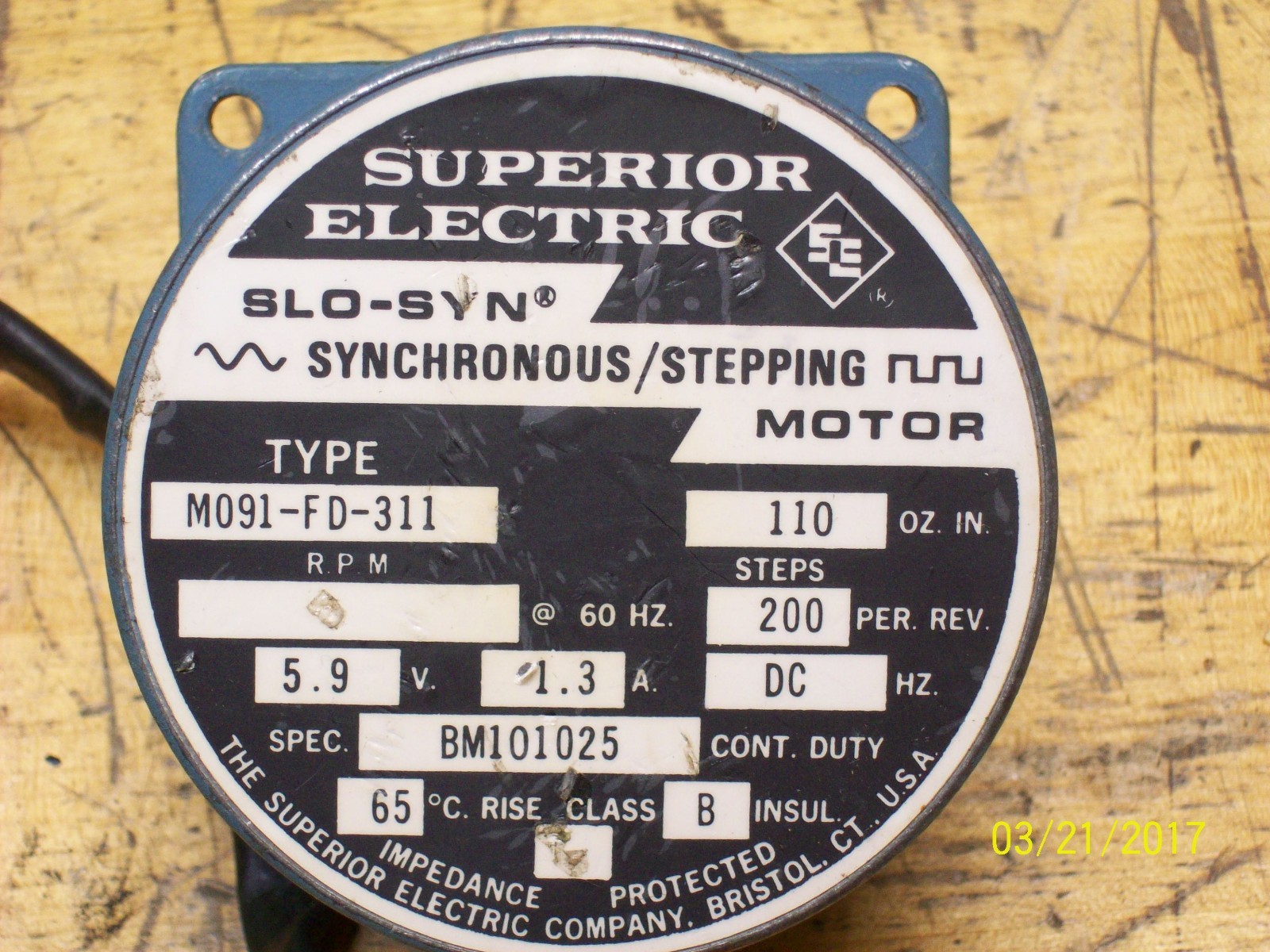 SUPERIOR M091-FD-311 SLO-SYN SYNCHRONOUS STEPPING MOTOR | eBay