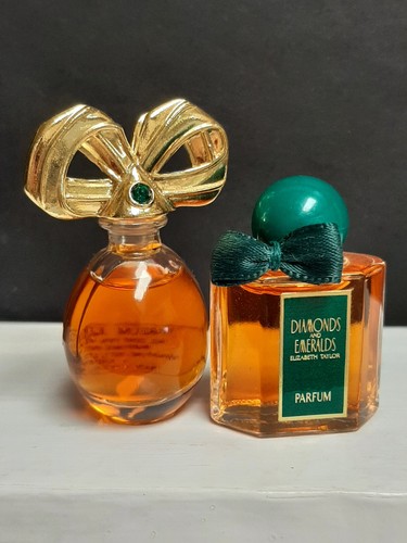 Lot ot 2 Mini Diamonds & Emeralds by Elizabeth Taylor Vintage Miniature ...
