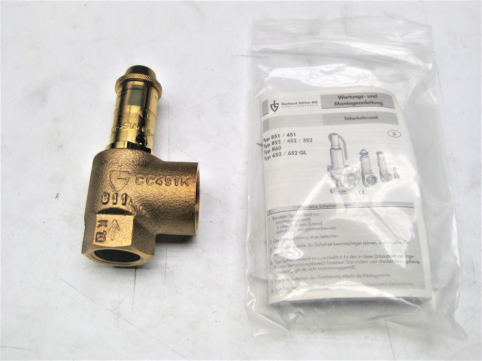 GERHARD CC491K SAFETY VALVE 1/2" NSMP | eBay