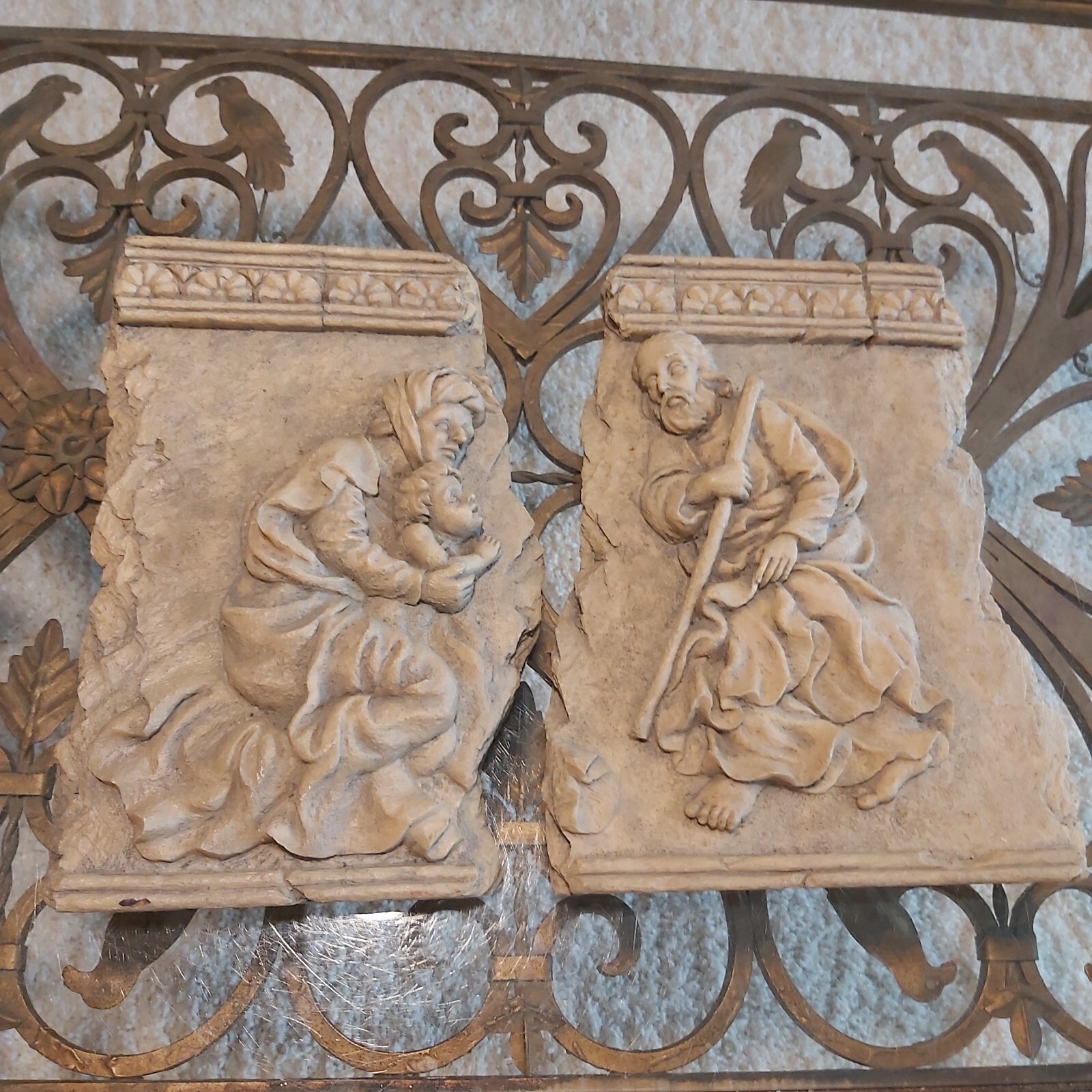 Large Resin Roman Wall Plaques