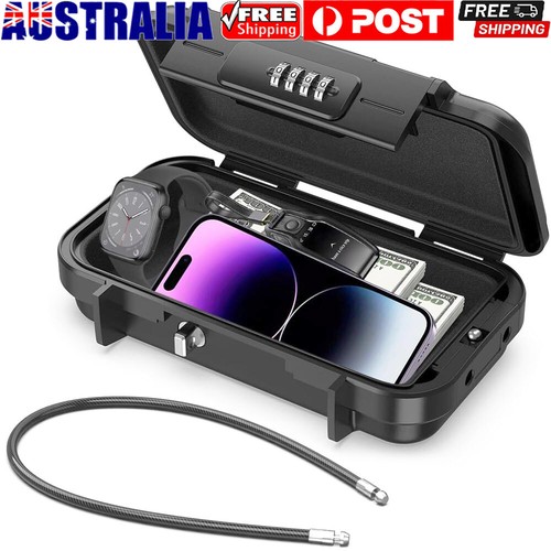 Portable Safe Box Combination Security Case Travel Anti-Theft Lockbox ...