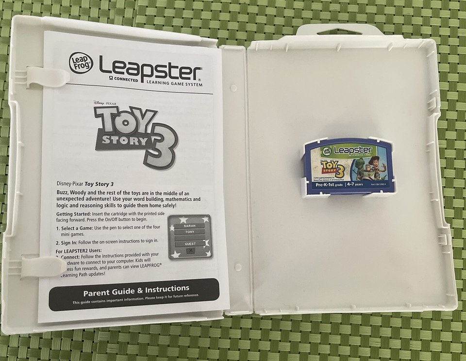 LEAPFROG LEAPSTER TOY STORY 3 LEARNING GAME SPELLING PHONICS COUNTING ...