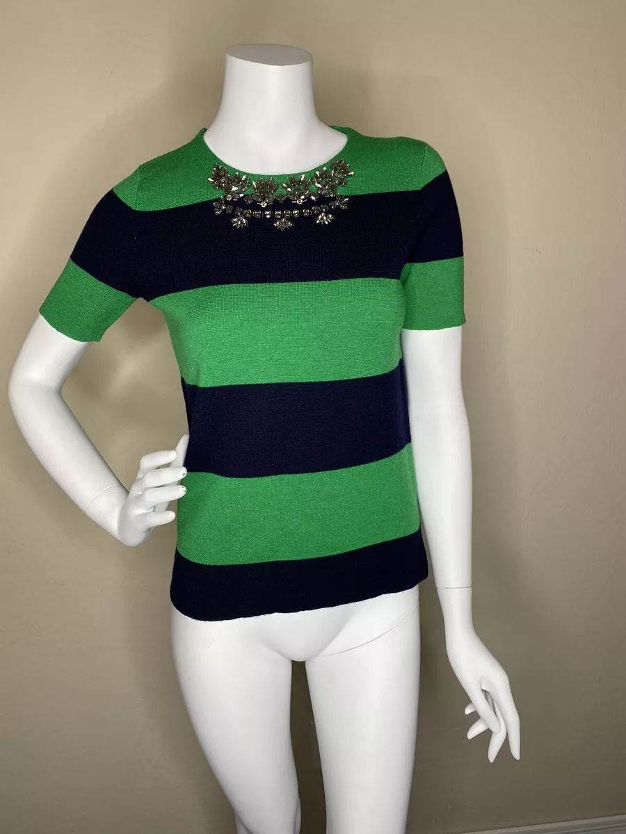 J Crew Jeweled Short Sleeve Sweater Xs Blog Knak Jp