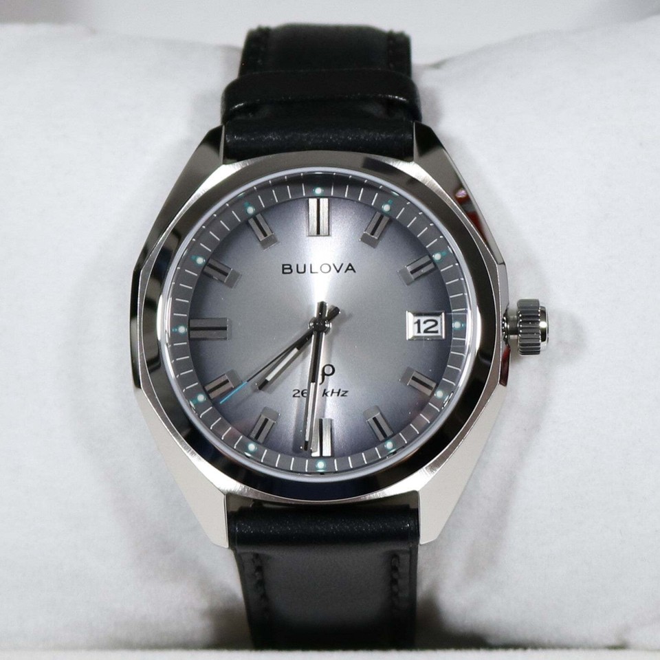 Bulova Jet Star Precisionist Men's Stainless Steel Grey Dial Watch ...