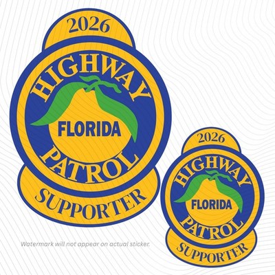 X2 Florida Highway Patrol State Police 2026 Supporter Sticker Decal ...