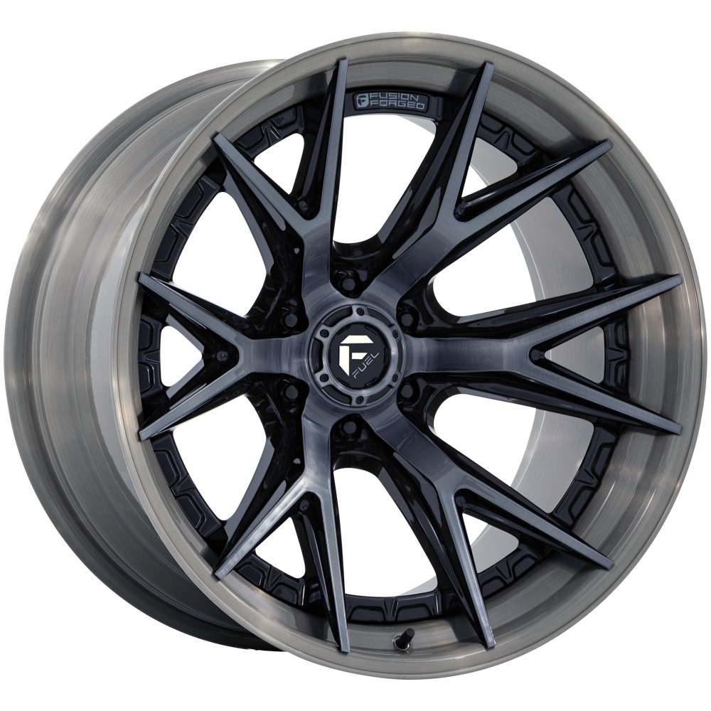 (Set of 4) Fuel Fusion Forged FC402 Catalyst 22x12 6x5.5" Black/Tint ...