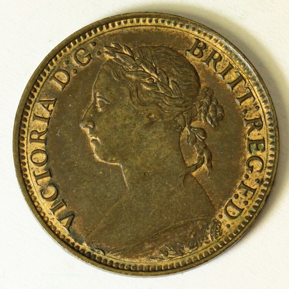 GREAT BRITAIN 1 Farthing 1888 - Bronze - Victoria - XF/aUNC - 865 | eBay