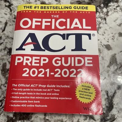 Official ACT Prep Guide 2021-2022 Paperback Practice Test & Online ...
