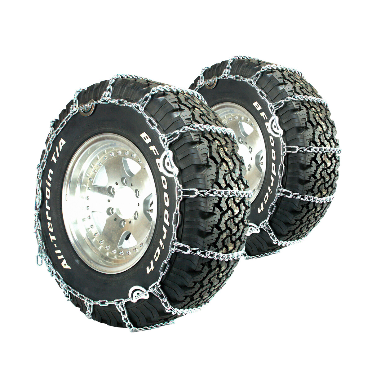 Titan Truck Link Tire Chains CAM Type On Road Snow/Ice 7mm 285/70-19.5 ...