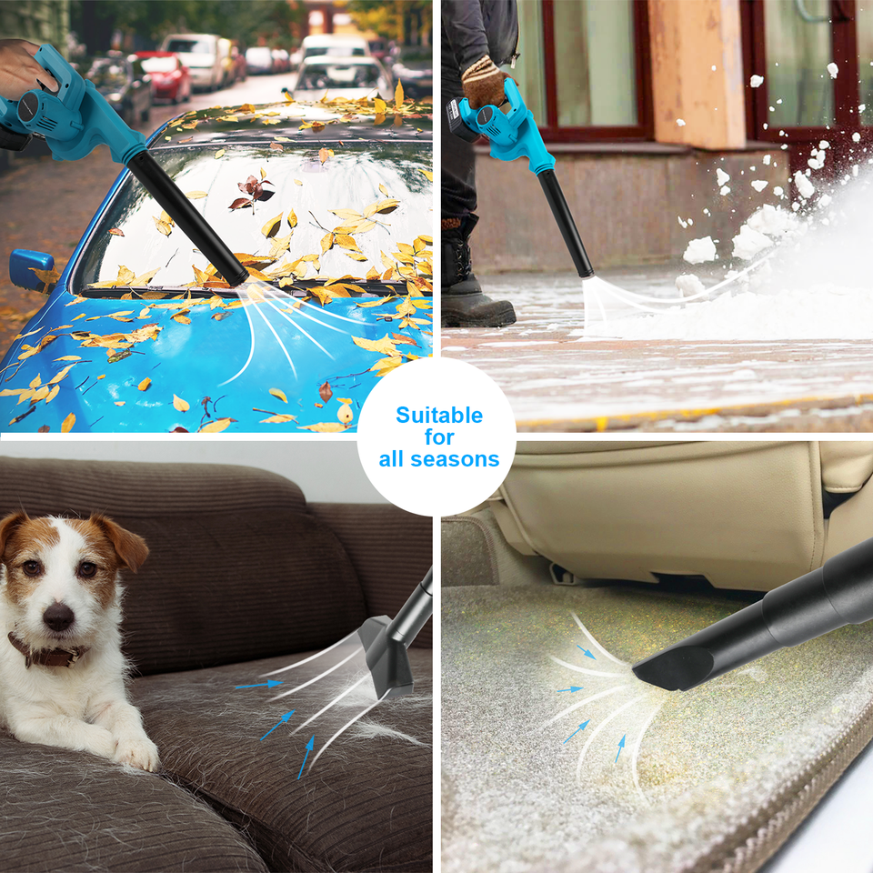 Cordless Leaf Blower Electric Vacuum Cleaner Gardening Powered Battery ...