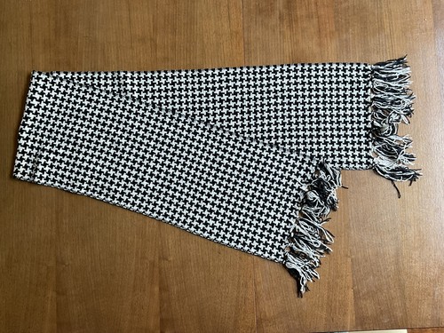 Merona Houndstooth Scarf 68”long Washable Black White | eBay