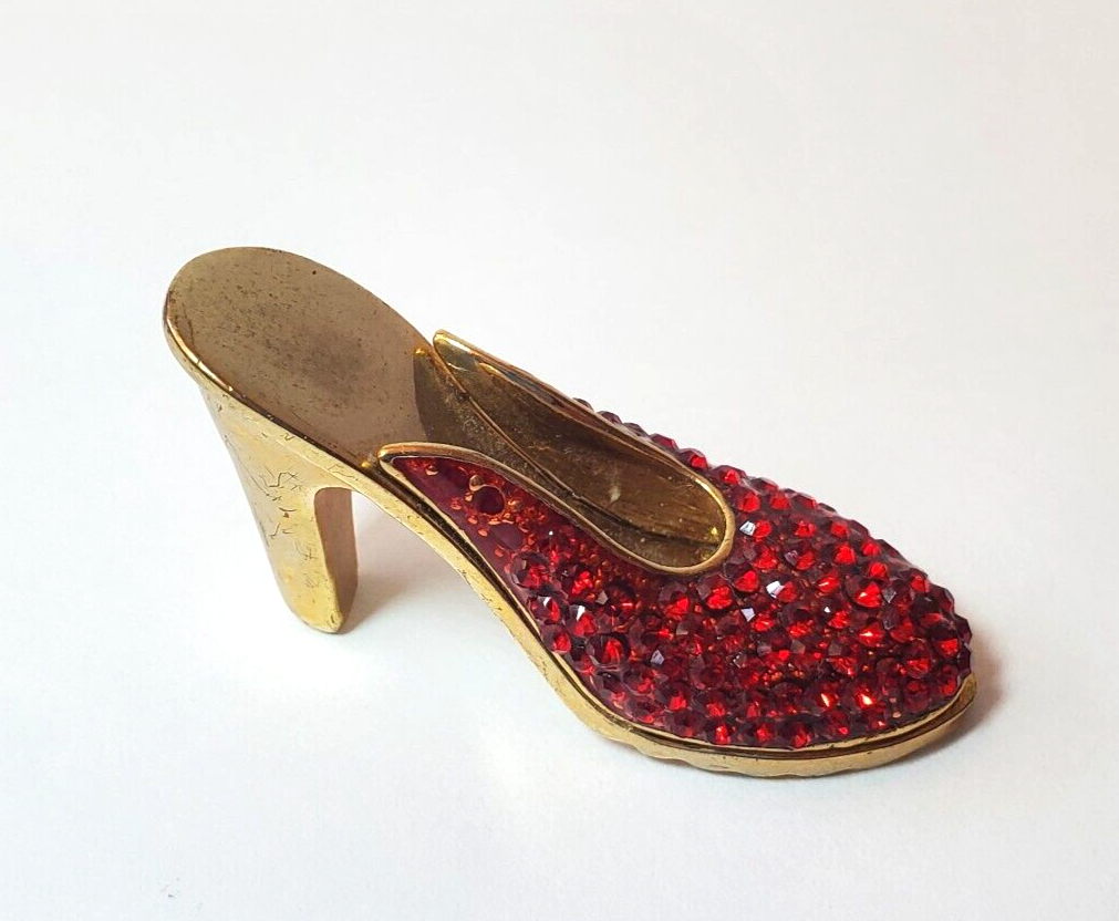 Rucinni Pave Shoe Swarovski Crystal Red Encrusted High Heel Miniature ...