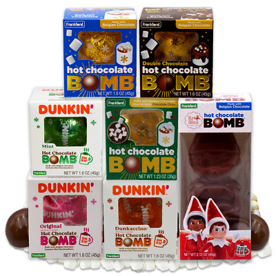 Hot Chocolate Bomb Gift Set Variety 7 Pack- Dunkin Donuts Hot Chocolate ...