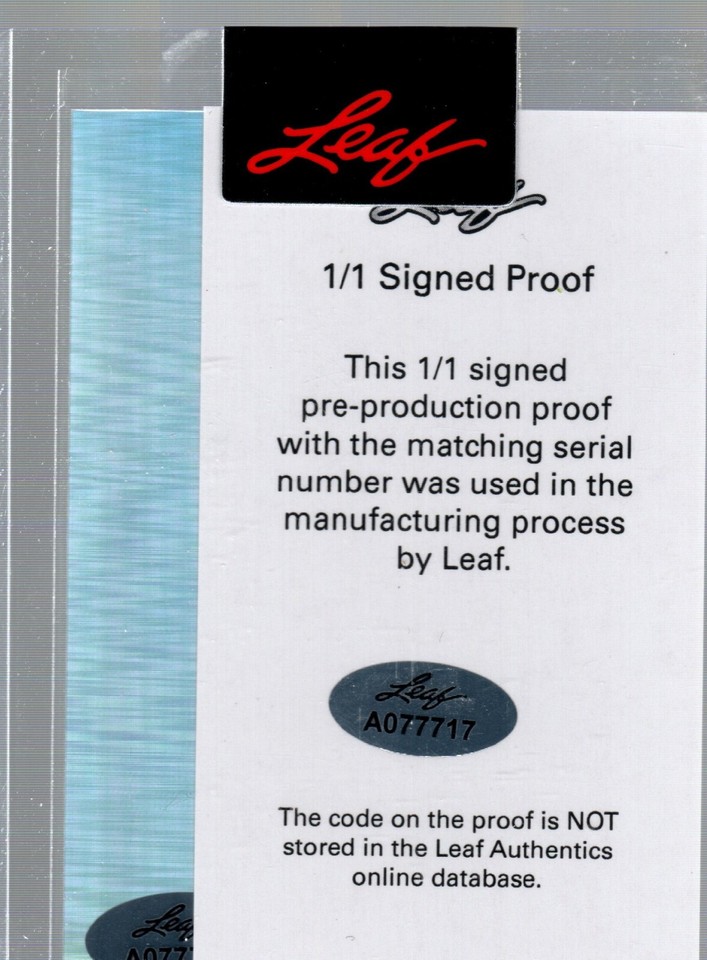 2022 Leaf Vivid Painting Corners Pre-Prod Proof Autograph Landon Sims 1 ...