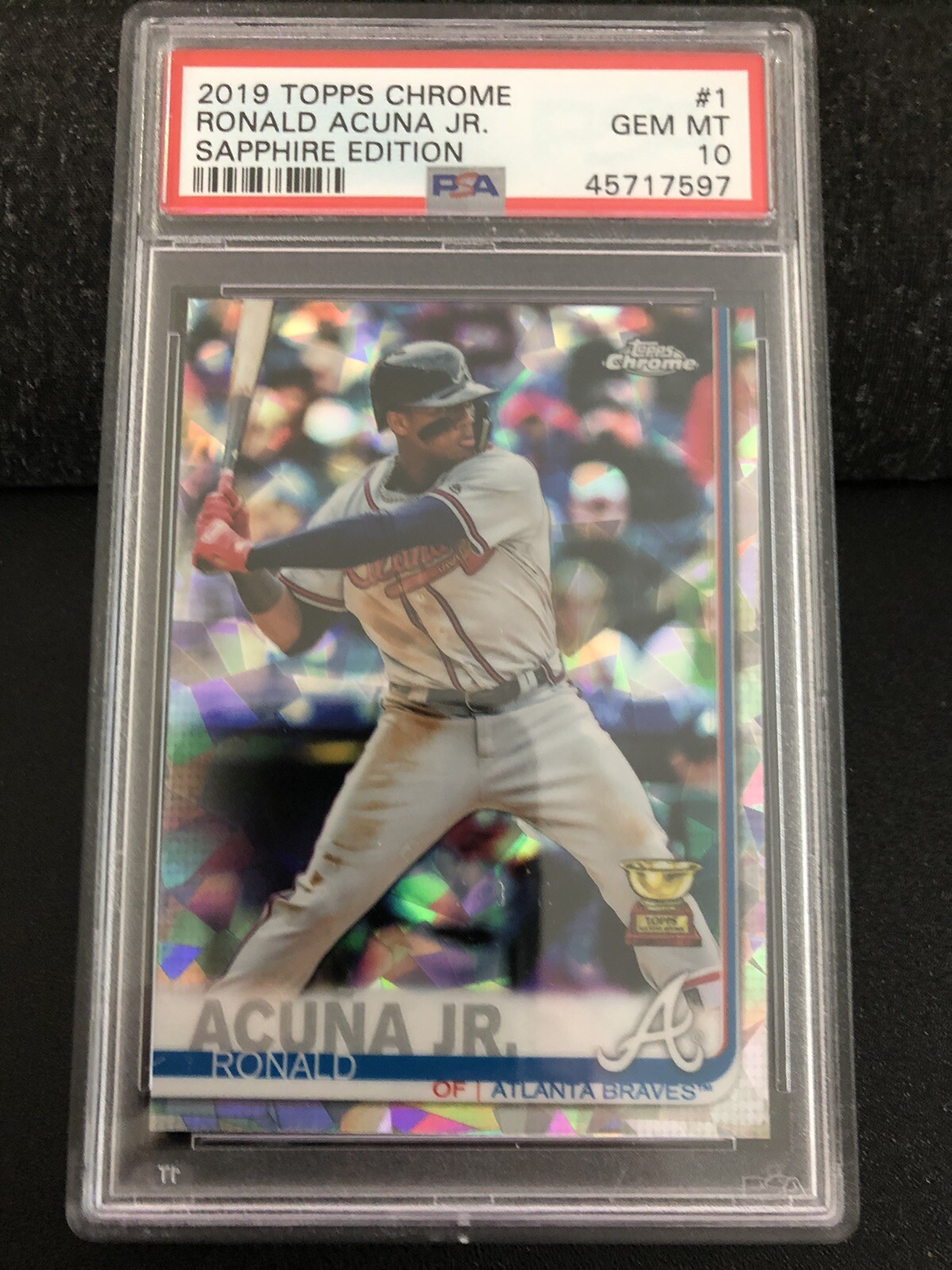 2019 Topps Chrome Sapphire PSA 10 GEM MINT Ronald Acuna Jr #1 | eBay