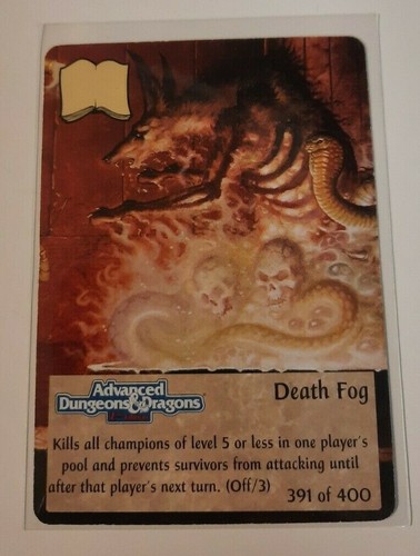TSR Spellfire CCG 1st Ed. DEATH FOG Card #391 of 400 AD&D 1994 | eBay