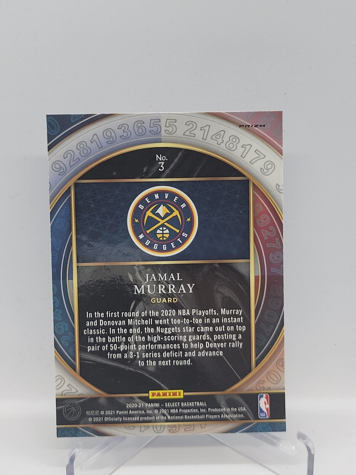 2020-21 Panini Select Select Numbers Blue Jamal Murray #3 | eBay