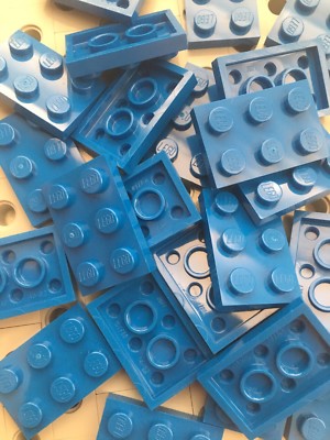 Lego Blue Baseplates 2x3 Brick Building Plates Tiles Car Parts New Lot ...