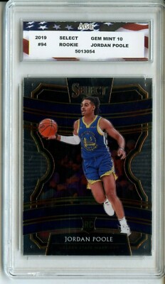 2019 Panini Select #94 Jordan Poole Rookie Card AGC 10 Gem Mint ...