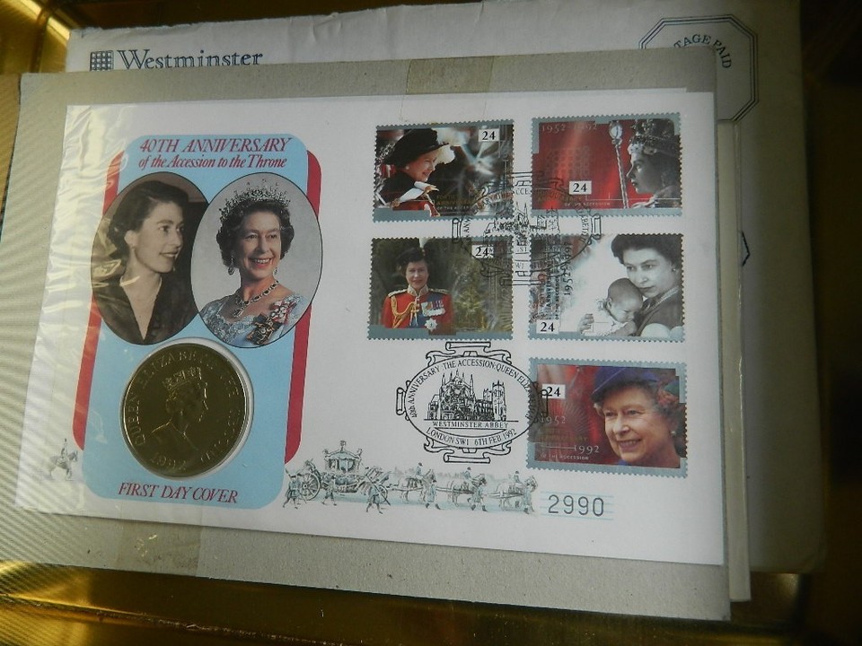 GB COIN COVERS COLLECTION IN BISCUIT TIN INC. 2002 COMMONWEALTH GAMES £ ...