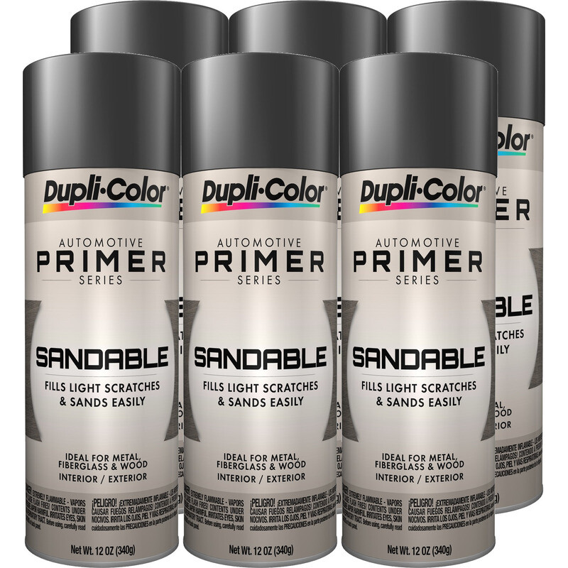 Duplicolor DAP1692 (6-Pack), Automotive Sandable Primer, Aerosol, Gray ...
