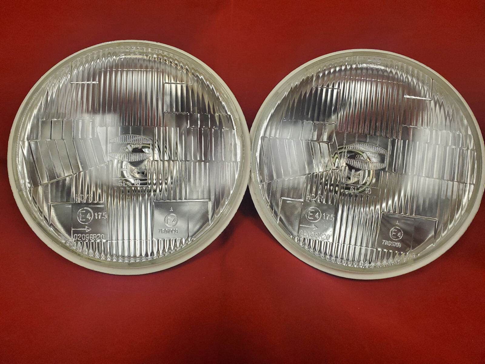 Pair of H6024 7" Round Glass Headlight Housing H4 Conversion Lights | eBay