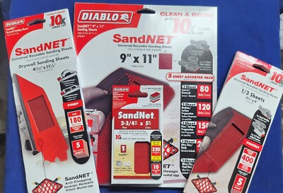 Diablo SandNET, Sandpaper, sanding sheets assorted surfaces and sizes ...