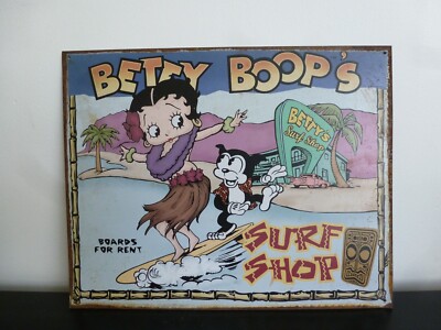 Vintage Betty Boop Tin Sign, Metal Plaque, Wall hanging 12" x 15" | eBay