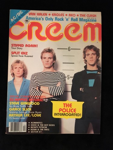 VINTAGE CREEM MAGAZINE-The Police-Van Halen-Monty Python-AC DC Poster ...