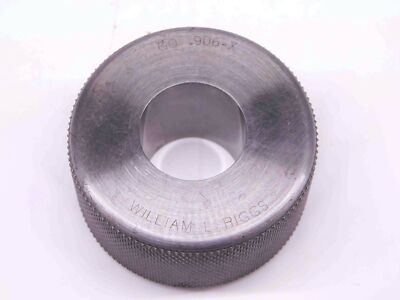 .9060 CL X MASTER PLAIN BORE RING GAGE .9063 -.0003 UNDERSIZE 29/32 23 ...