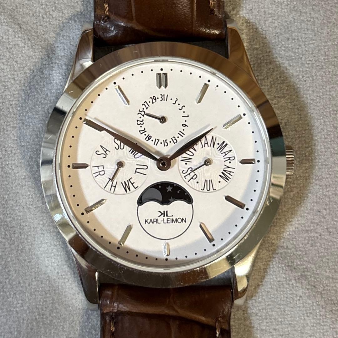 Karl Leimon Triple Calendar Moon Phase Quartz Mens Wr… - Gem