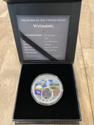 2024 Color Treasures of the US Wyoming, Ruby, Native American Mnt .999 ...