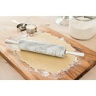 Fox Run Rolling Pin Base Aluminum Built In Handles Nonstick Rustic ...