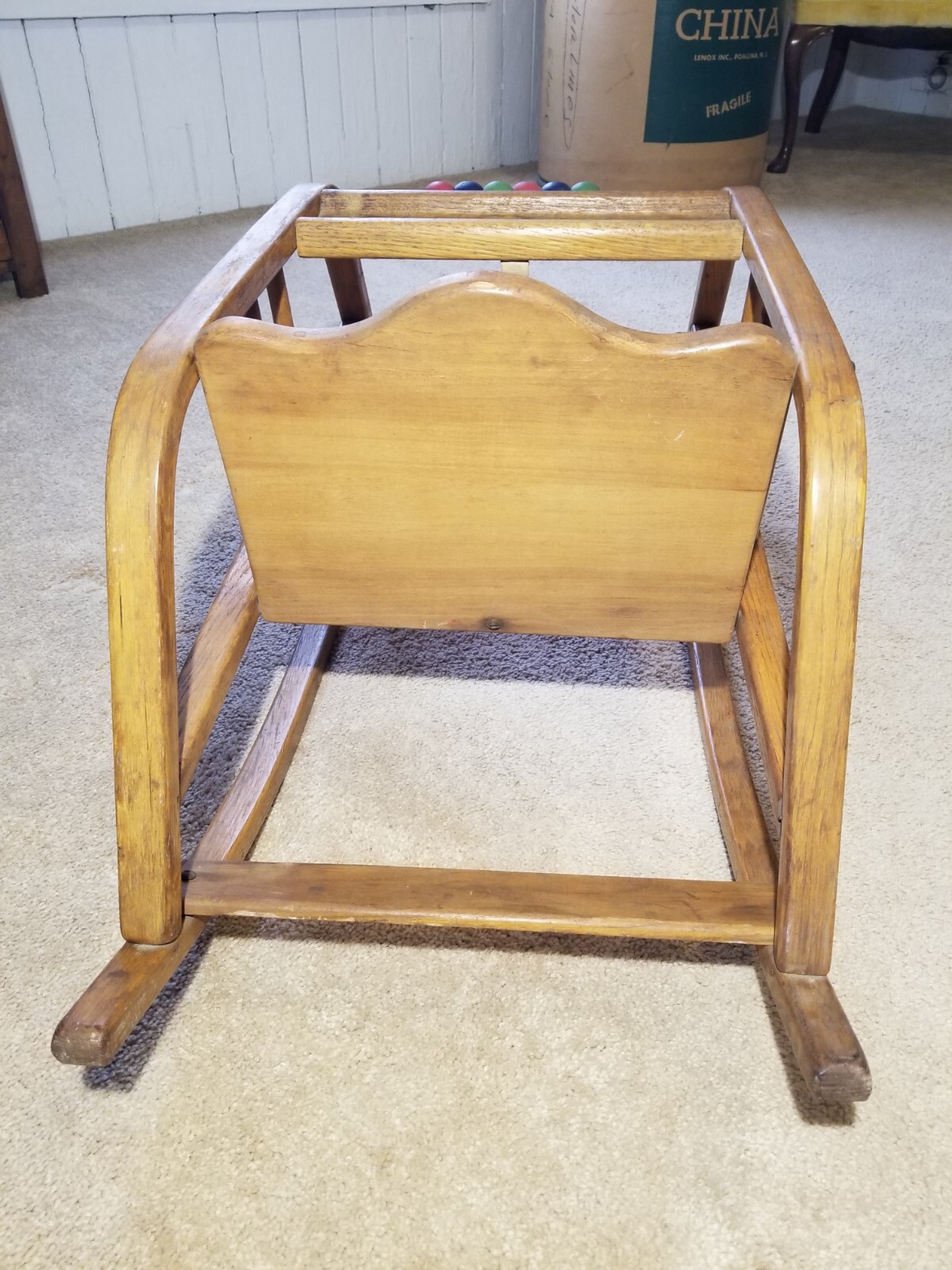 Vintage Wooden Happy Land Playthings Childs Rocker by The Delphos ...