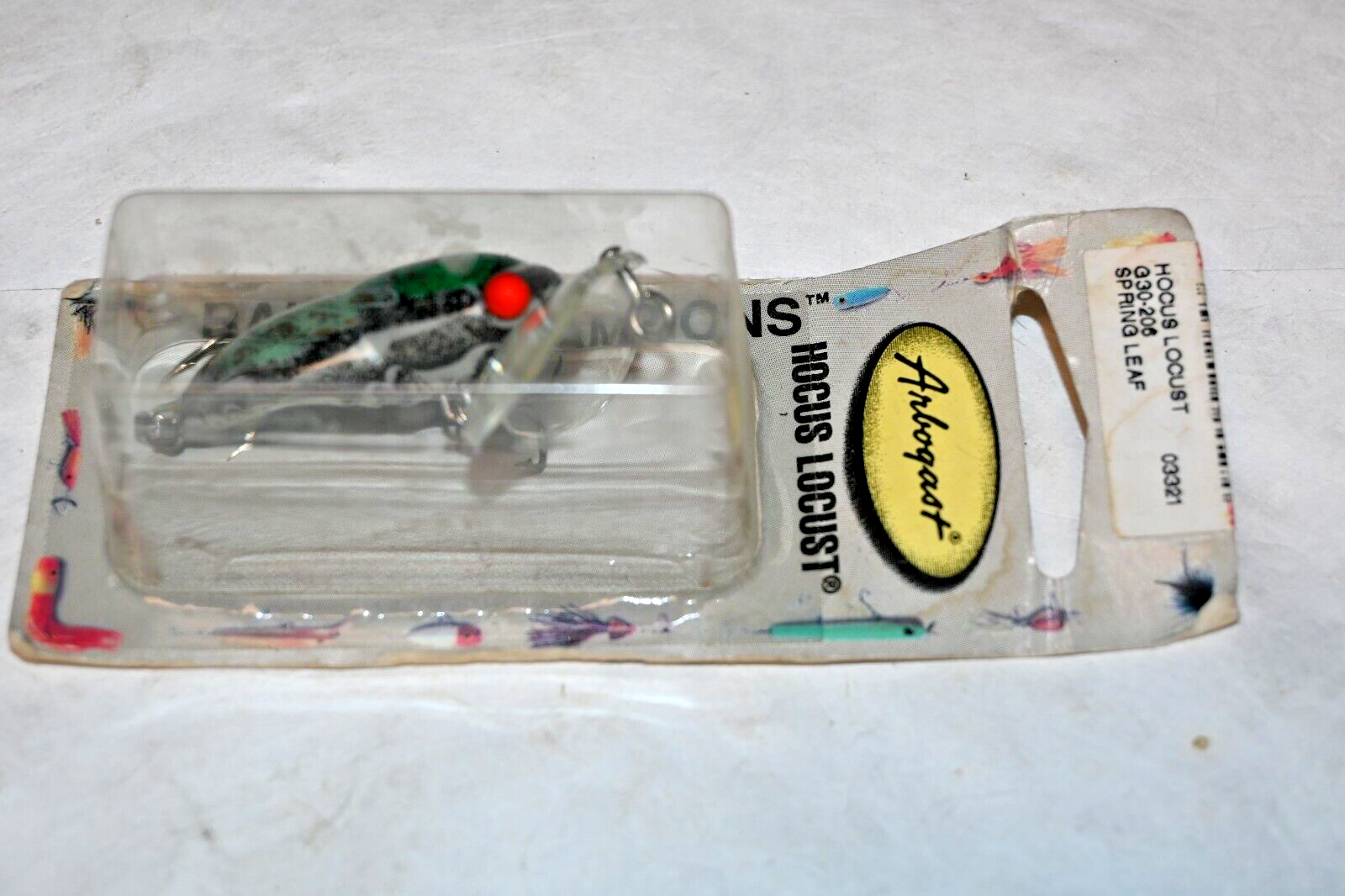 Vintage Fred Arbogast Hocus Locust G30-206 Spring Leaf on Card 1/8 Oz ...