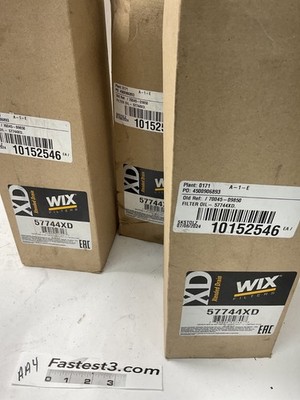 3 NEW Wix 57744XD Oil Filter, Alternate To Baldwin BD7750, Fleetguard ...