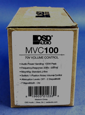 OSD 70V 100W In-Wall Rotary Volume Control PN: MVC100 - NEW | eBay