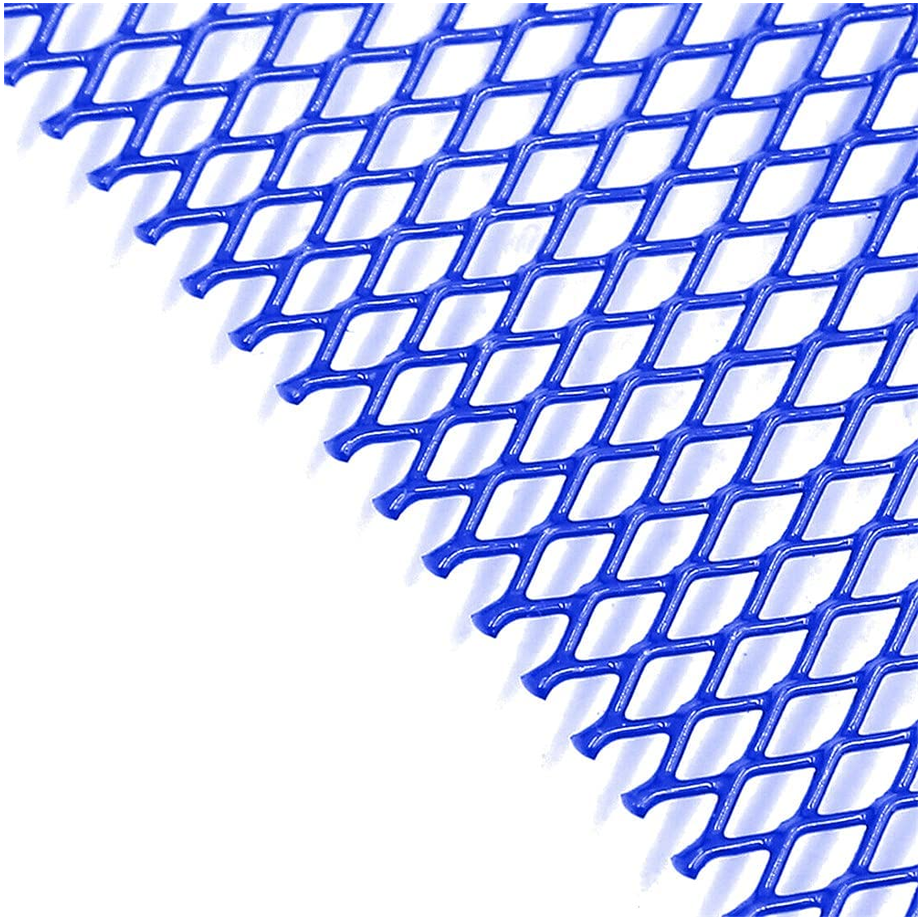 Blue Car Grille Mesh Body Grille Insert Bumper Universal Front Grill ...